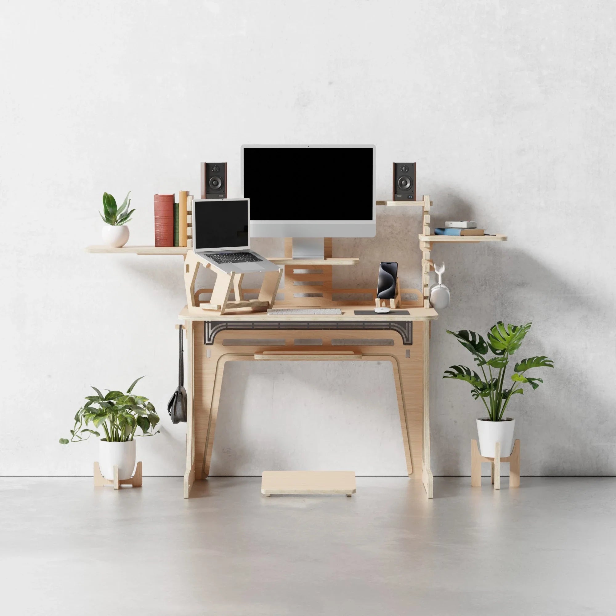 Manual Height Lift Desk - Customizable & Space-Saving | Flex&Furn
